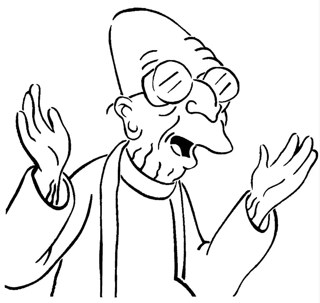 Free Digital Art STL Download - Professor Farnsworth stencil 2by SMT_M 🦊