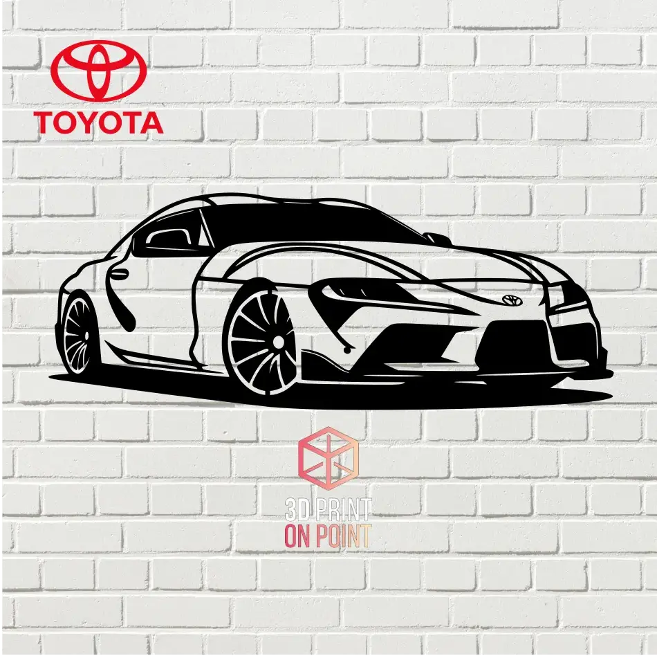 Other STL Download - TOYOTA SUPRA MK5 - 2D WALL ARTby 3DPrintOnPoint