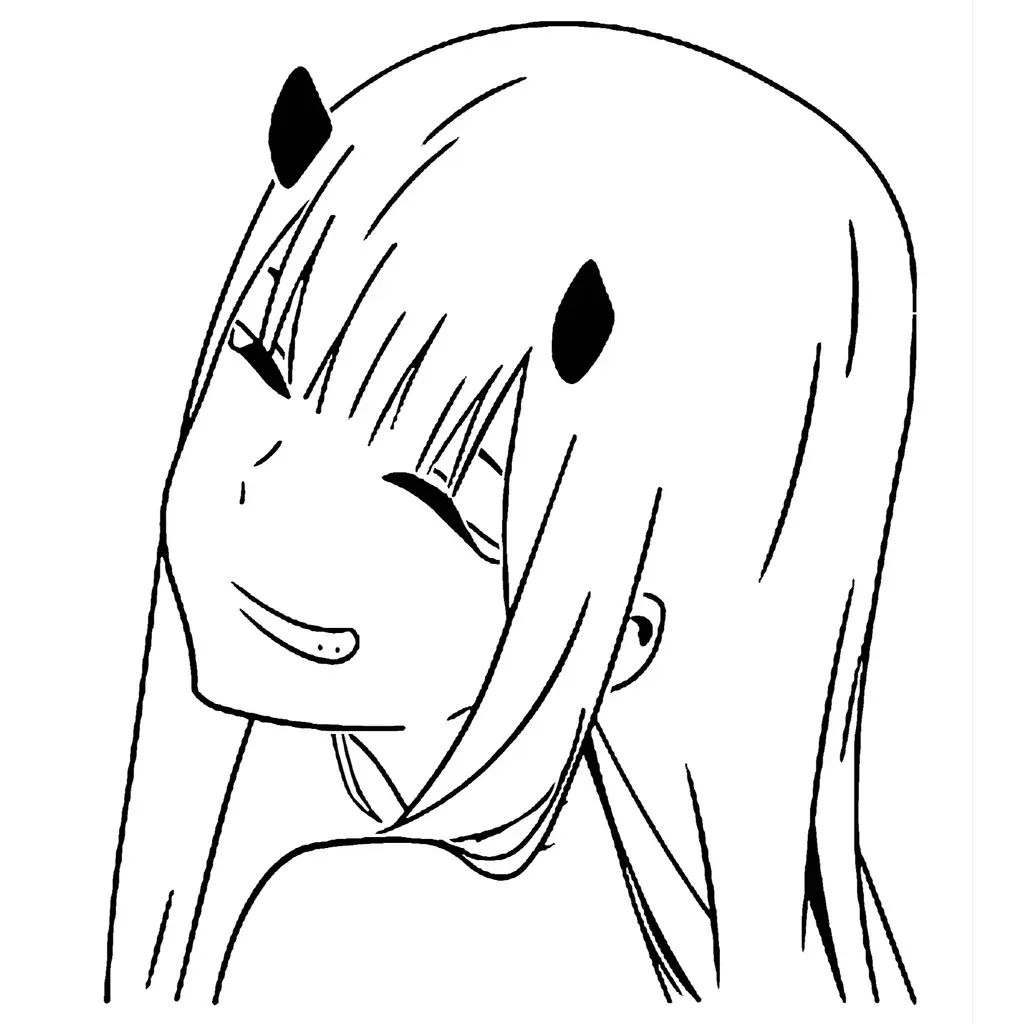 Free Digital Art STL Download - Zero Two stencil 3by SMT_M 🦊