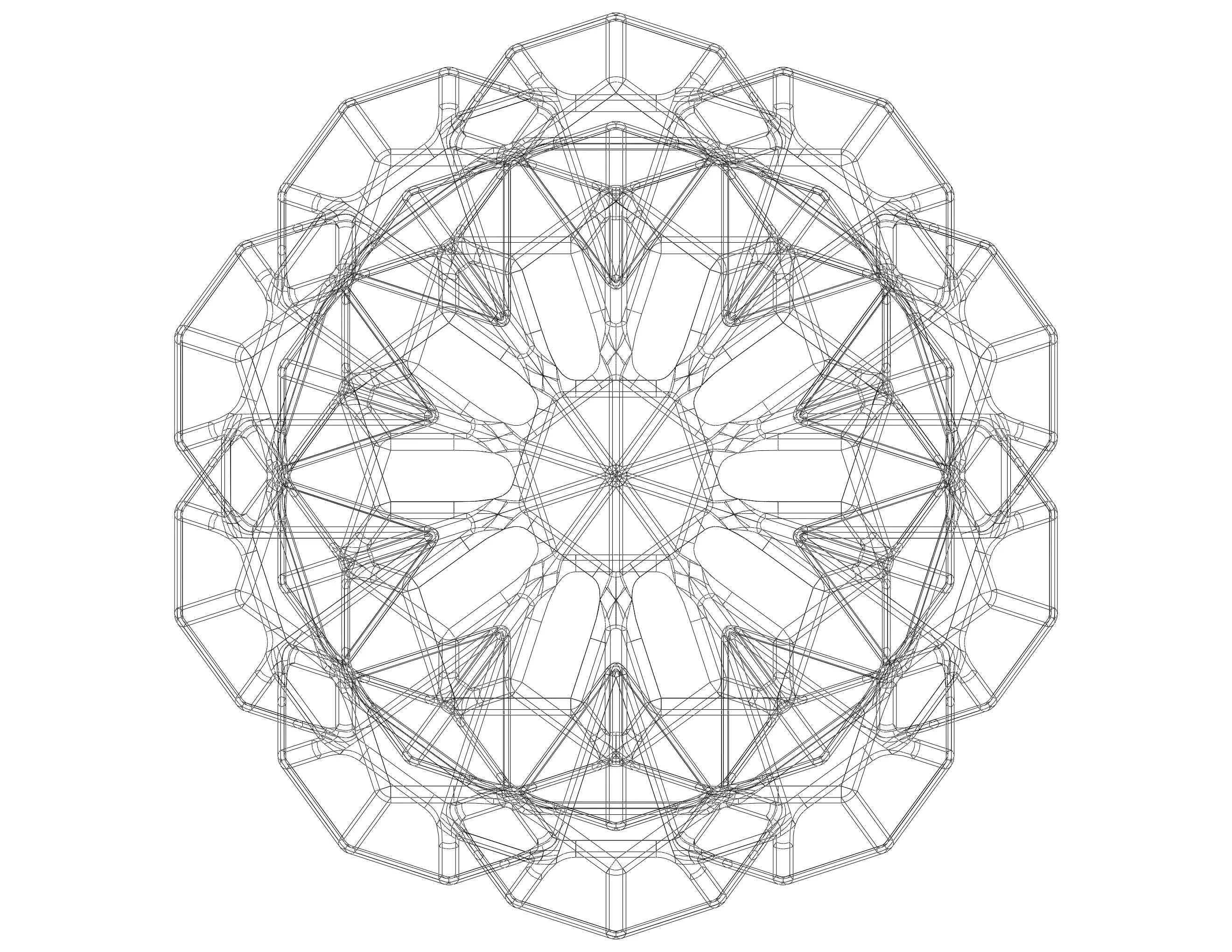 Wireframe Shape Penta Flake Dodecahedron | 3D models download ...