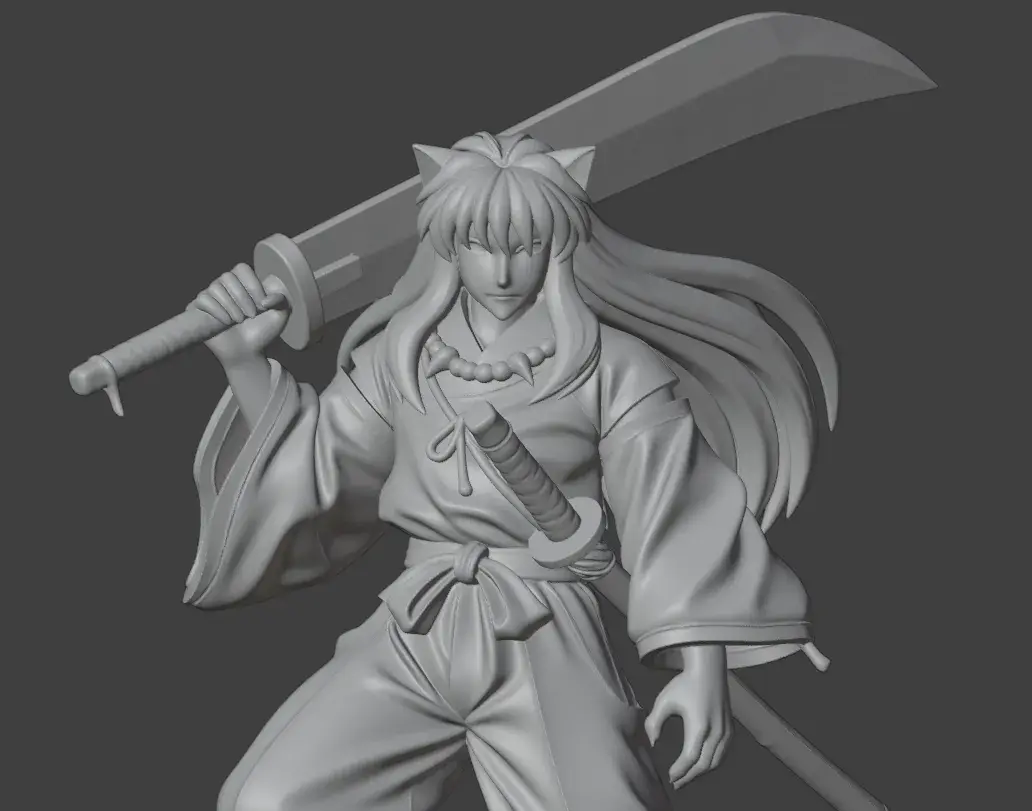Characters & Creatures STL Download - Inuyasha (Diseño Mejorado)by ...