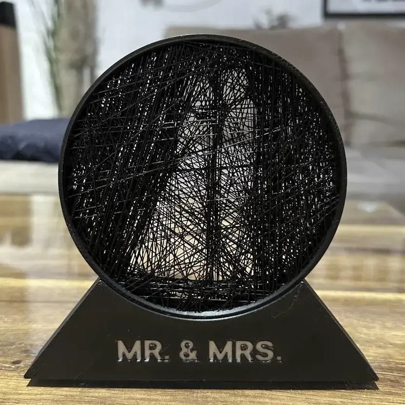 3D Printer Files | 3MF File | WEDDING STRING-ART / MR. & MRS / TABLE ...
