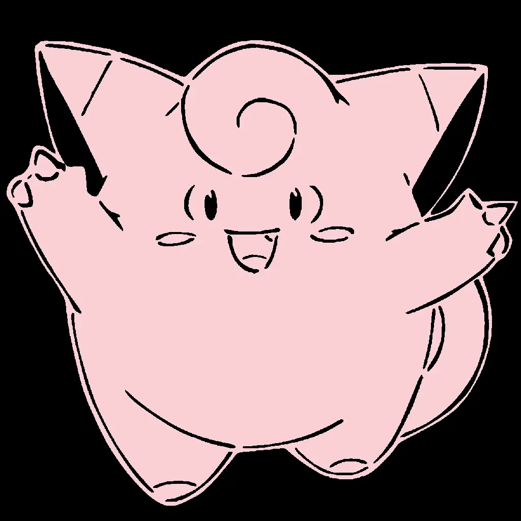 Free Board Games & Card Games STL Download - 035 Clefairy stencilby SMT_M 🦊