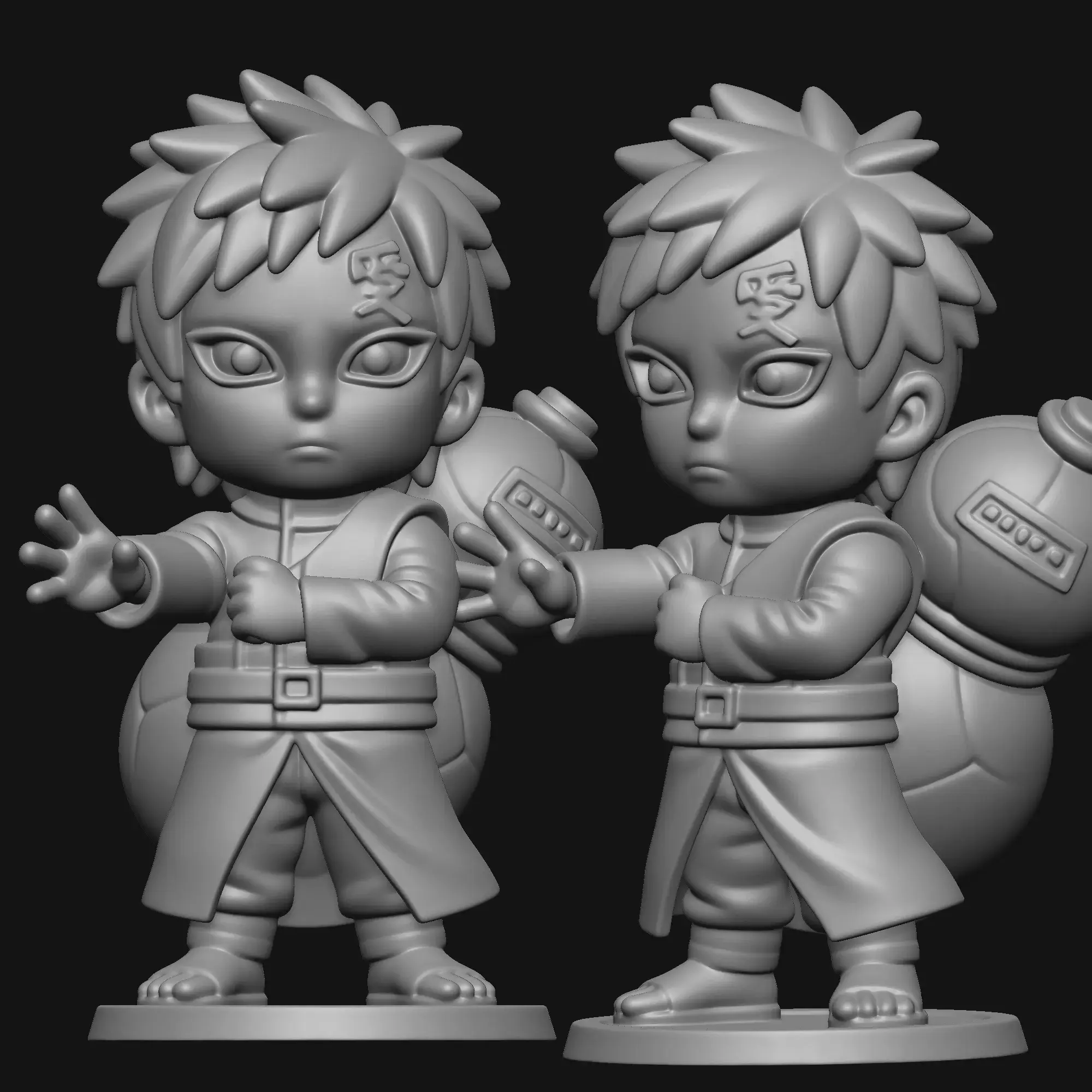 Characters & Creatures STL Download - Gaara - Narutoby GALAXIARUM 3D
