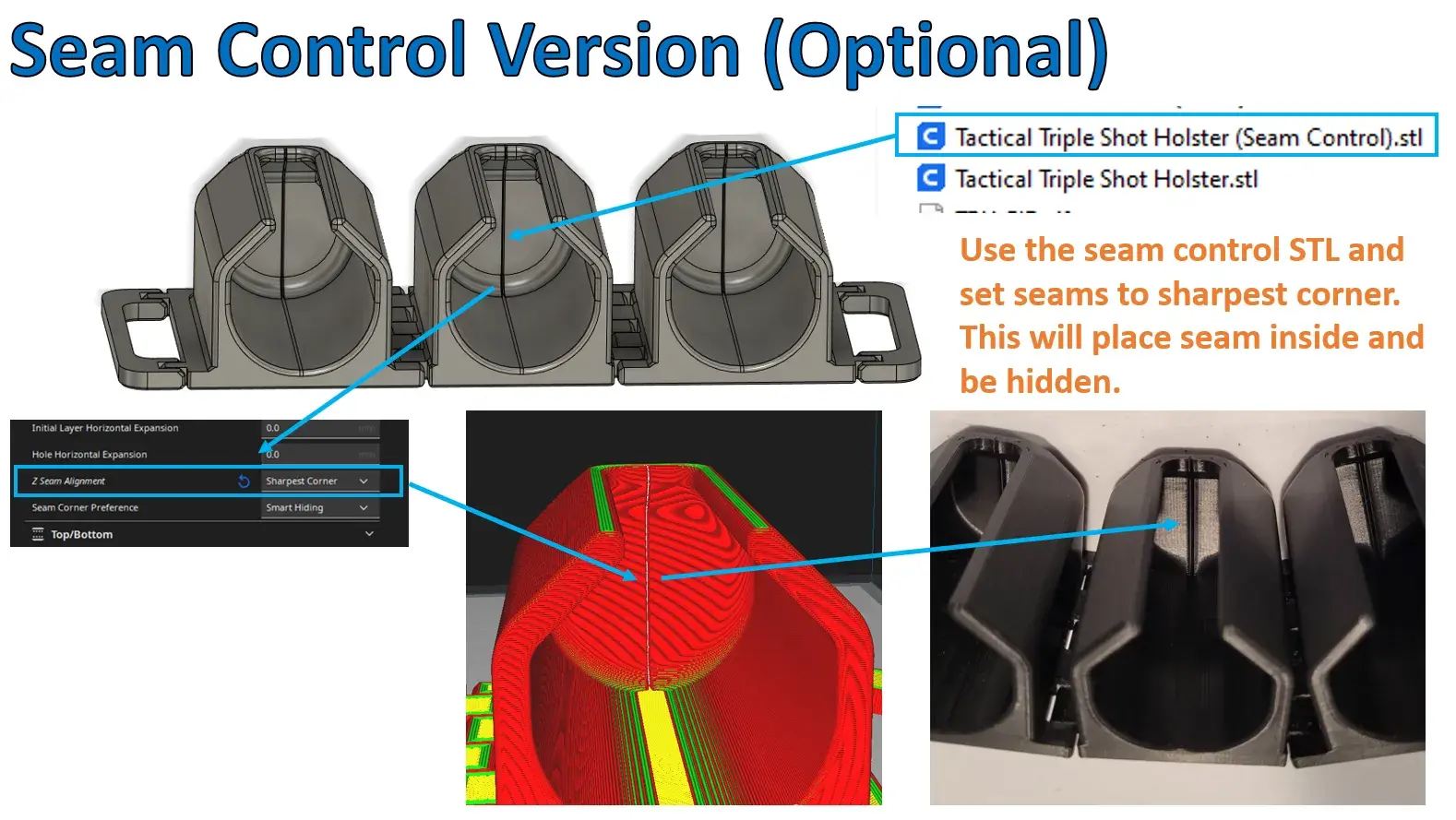 3D Printer Files | 3MF File | Tactical Triple Mini Shot Belt Holster ...