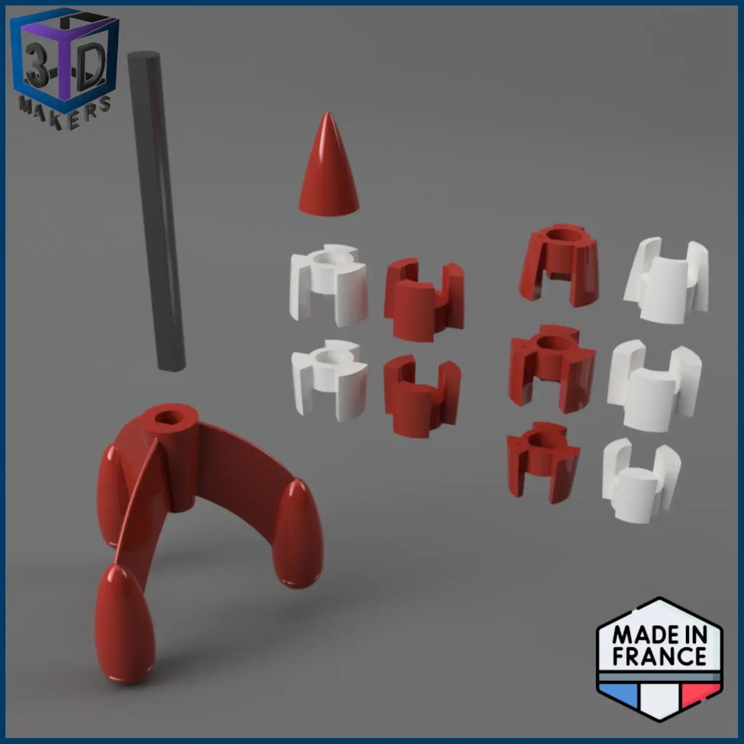 3D Printer Files | 3MF File | Tintin Rocket DIY Model Kit | Creality Cloud