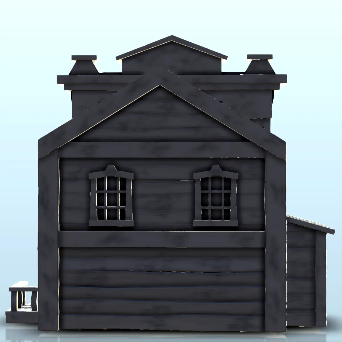 Western bank building with floor and canopy (7) - western us | 3D ...