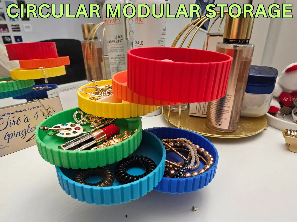 3D Printer Files | 3MF File | CIRCULAR MODULAR STORAGE - (10cm notched ...