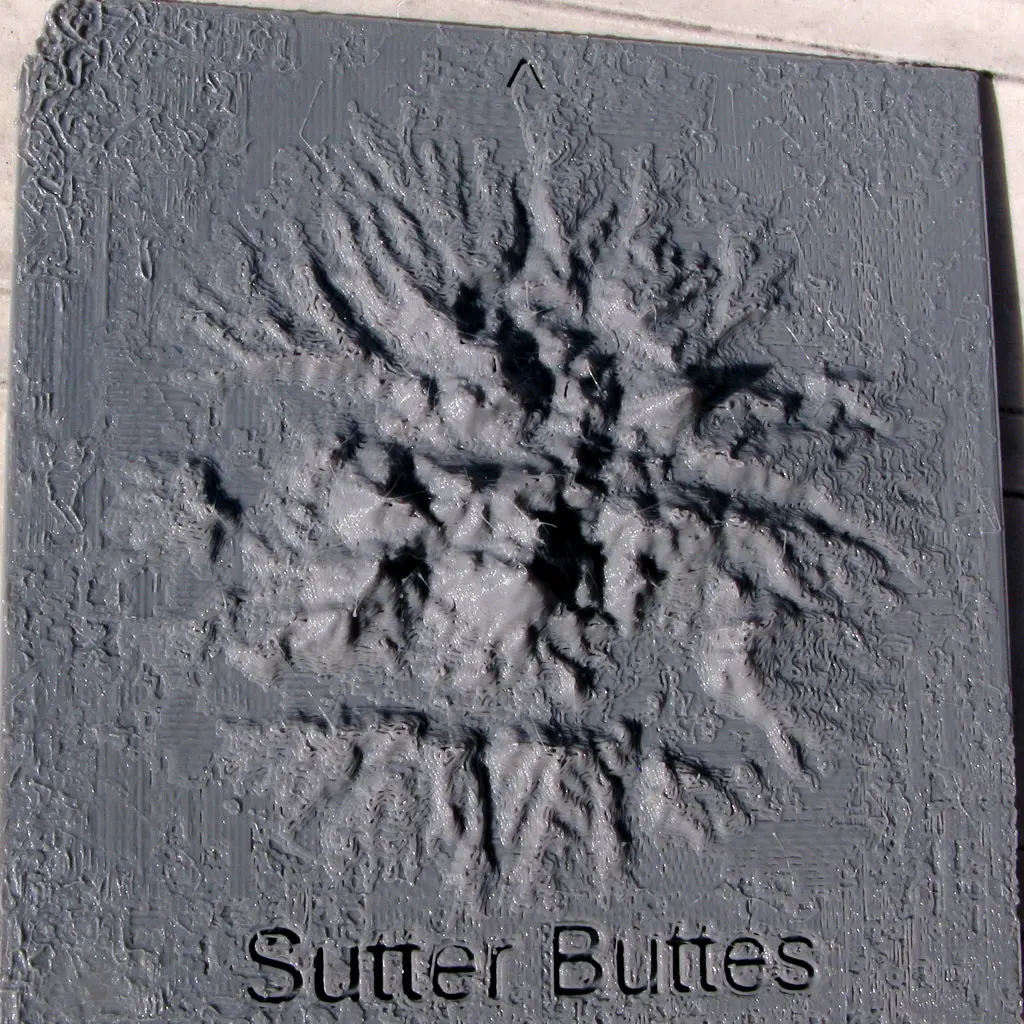 Free Other STL Download - Relief Map of The Sutter Buttes by SMT_M 🦊