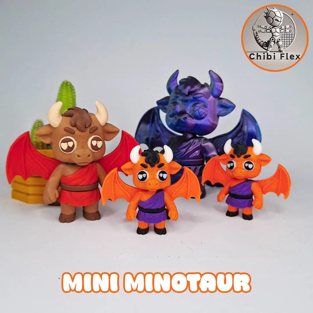 Other STL Download - 👹🔥 Flexi Mini Minotaur | Print In Place | No ...