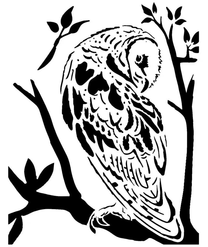 Free Digital Art STL Download - Barn Owl stencilby SMT_M 🦊