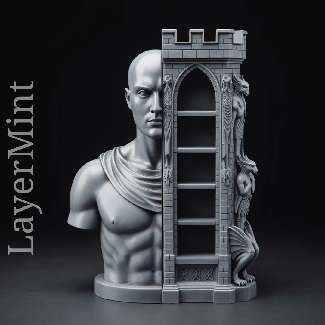 Sculptures & Artworks STL загрузка - Gothic Bust Tower Organizer | 3D ...