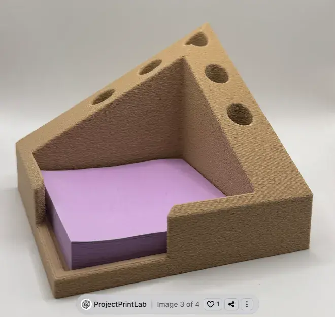 3D Printer Files | 3MF File | Post-It Sticky Note Sharpie Marker Holder ...