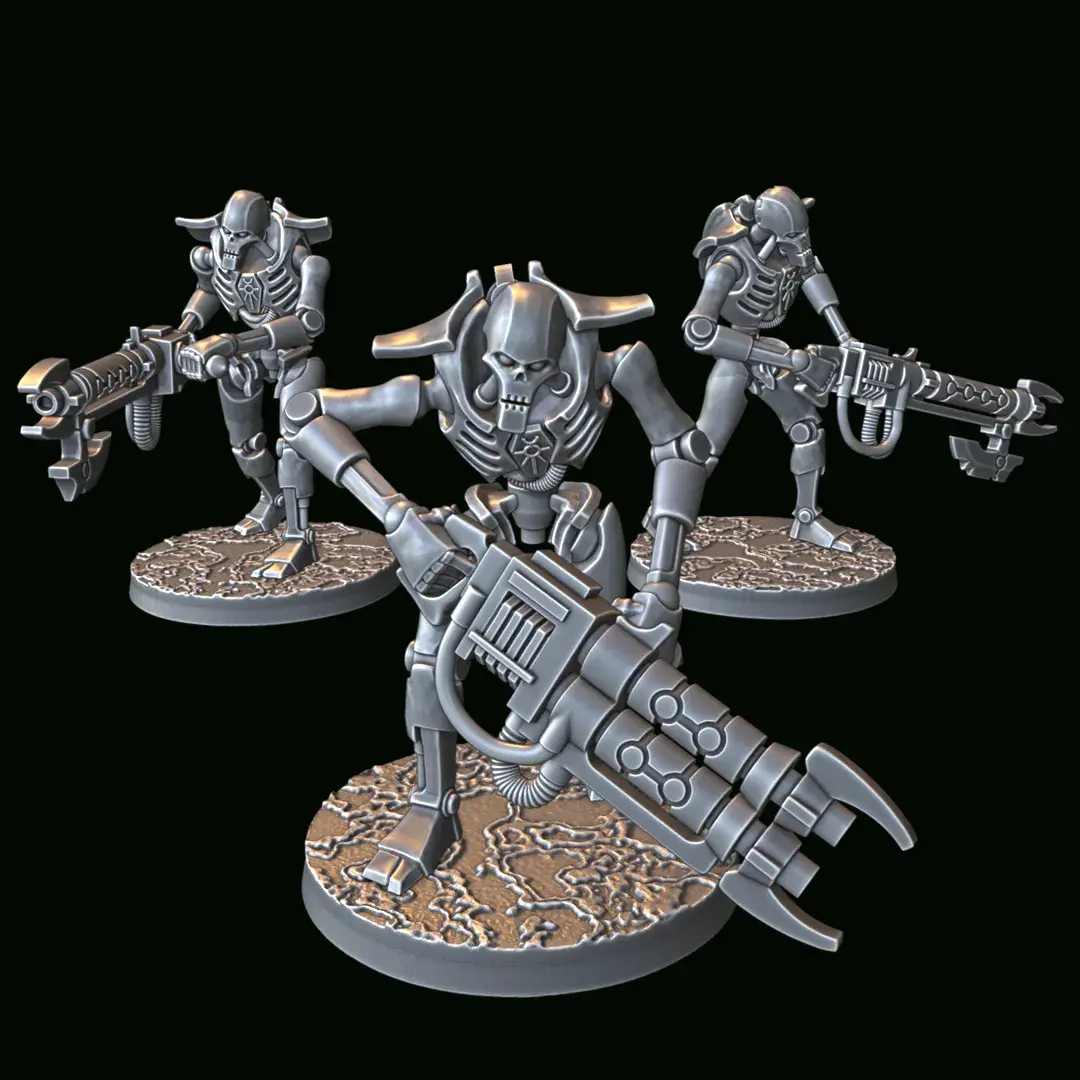 Miniature Games & Accessories STL indir - Necron Gauss Warriors - Necro ...