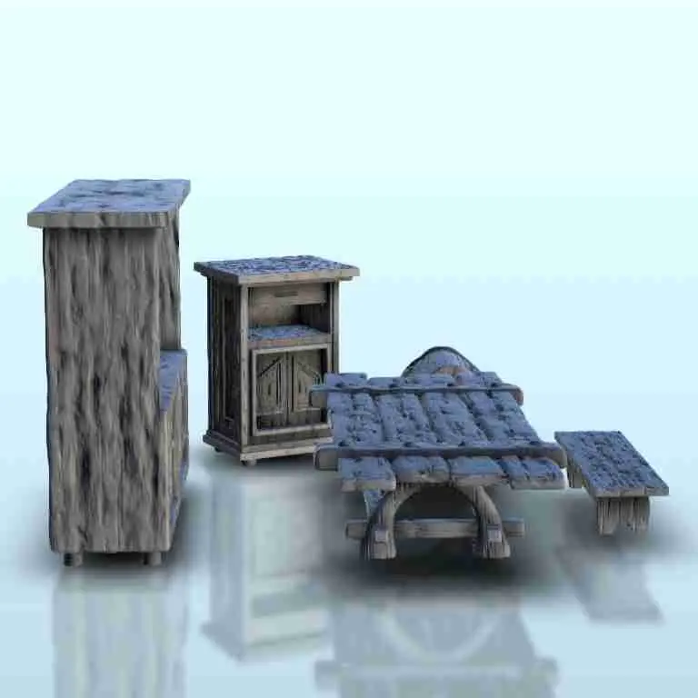 Other STL Download - Wooden interior furniture 5 - miniatures warhammer ...