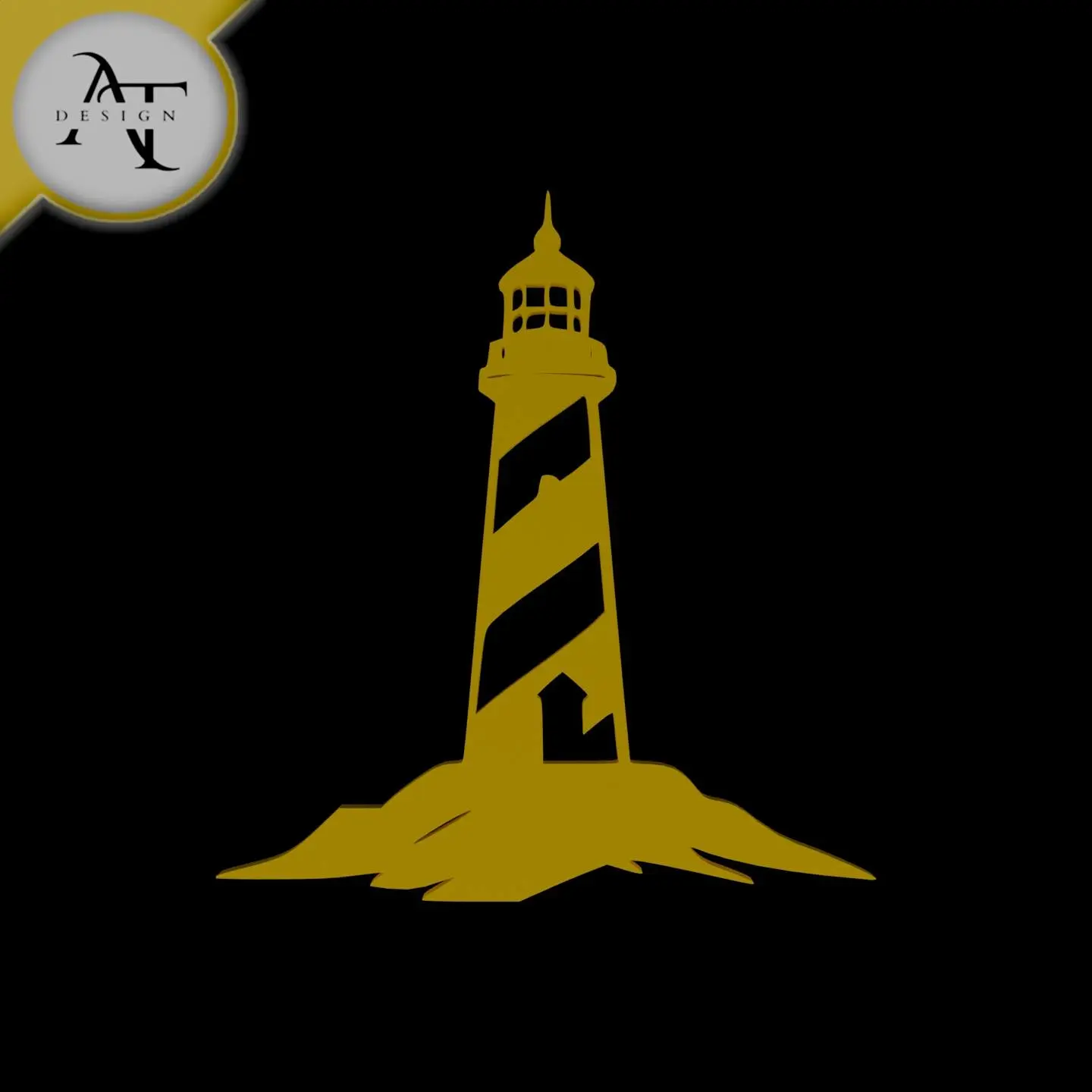 Home Decorations & OrnamentsSTL 다운로드 -Lighthouse - Silhouette - 2D Wall ...