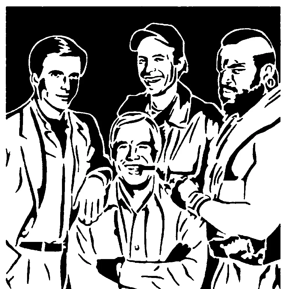 Free Digital Art STL Download - The A team stencilby SMT_M 🦊