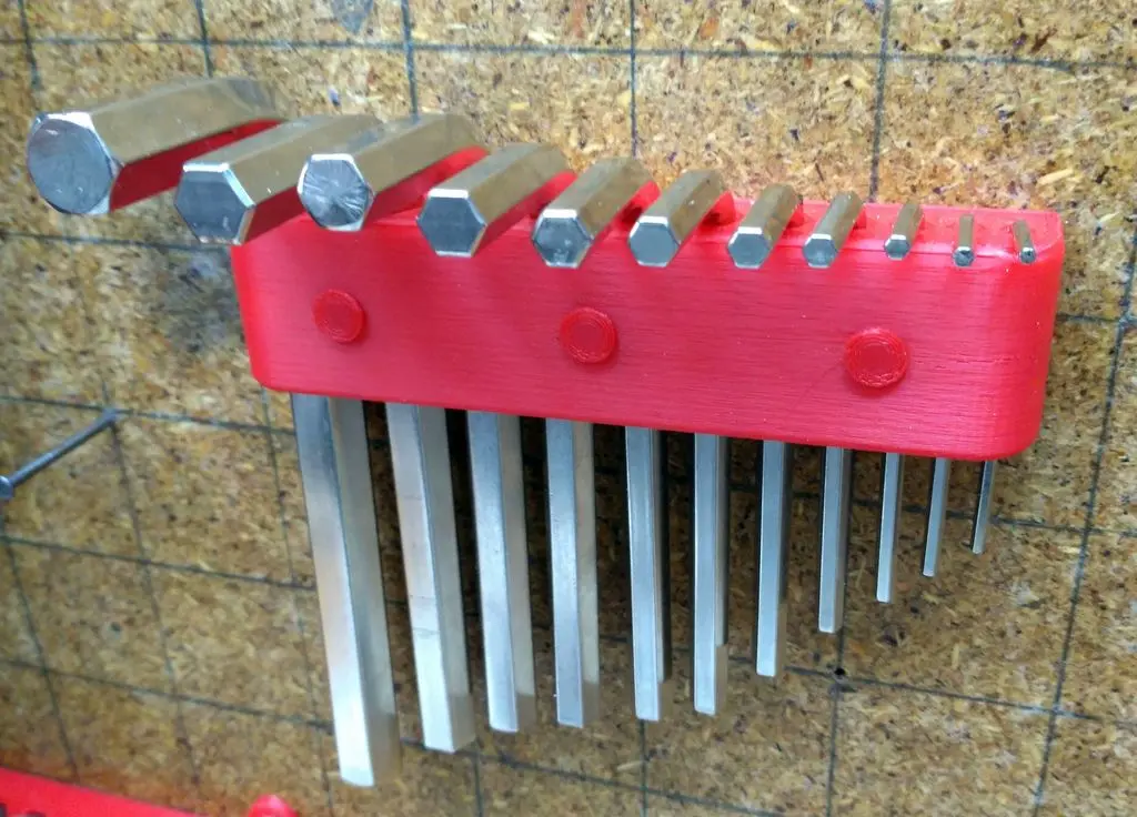 Free Tools & Spare Parts STL Download - Allen key organizer for wall ...