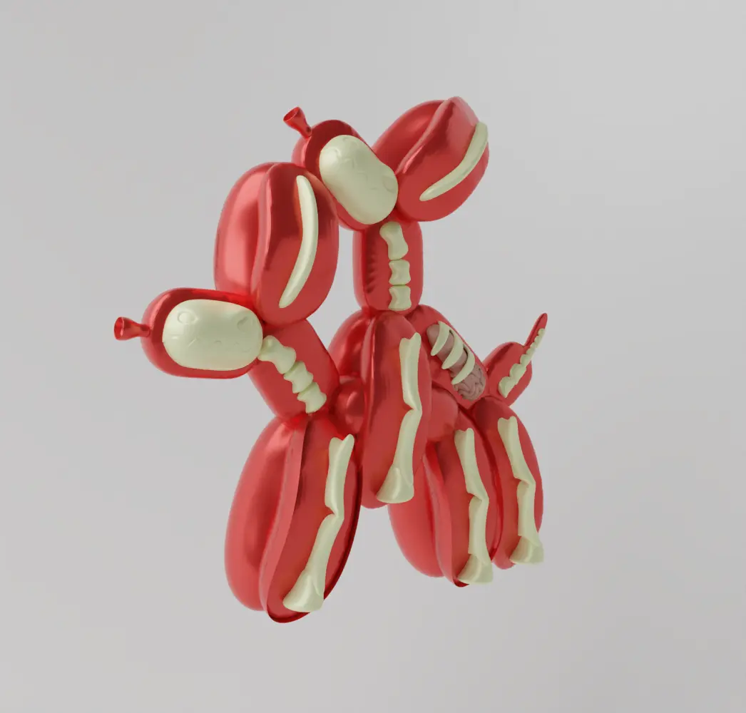 Other STL Download - Balloon Dog Flayed Open Dissected Art Toy Fan ...