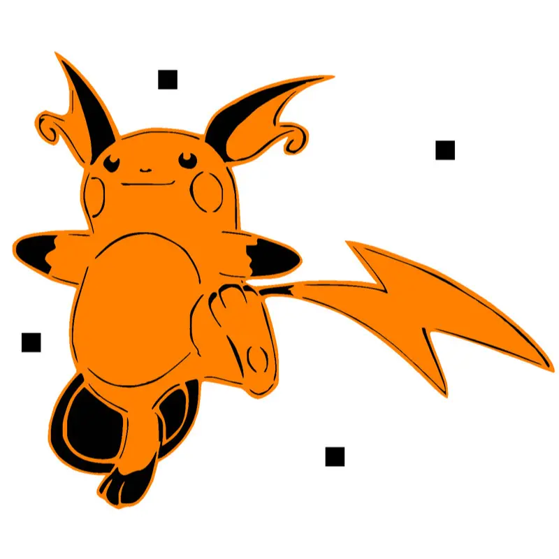 Free Digital Art STL Download - 026 Raichu stencilby SMT_M 🦊