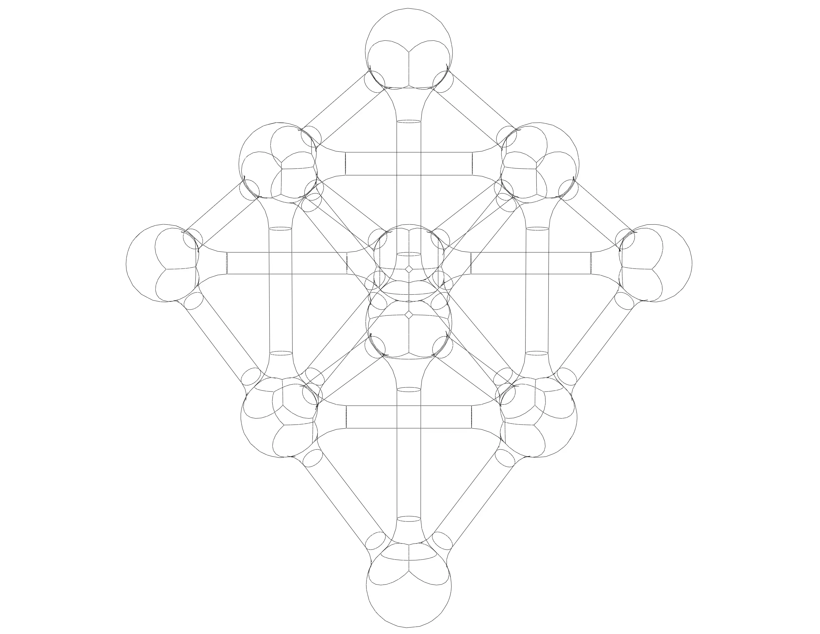 Digital Art STL Download - Tetra Structures with Atomsby MR AnyCAD