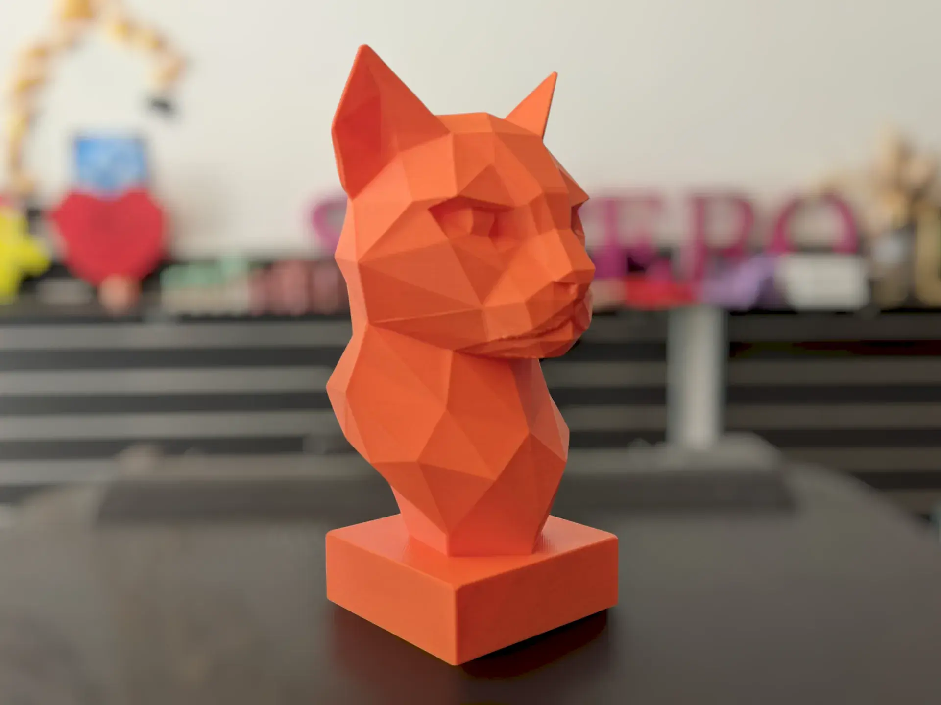 3D Printer Files | 3MF File | Geometric Cat Bust | Creality Cloud
