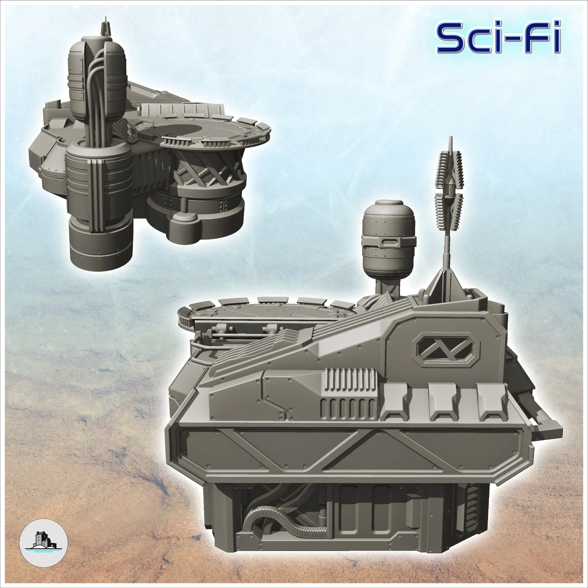 Reinforced command base - Terrain Scifi Science fiction SF | 3D models ...