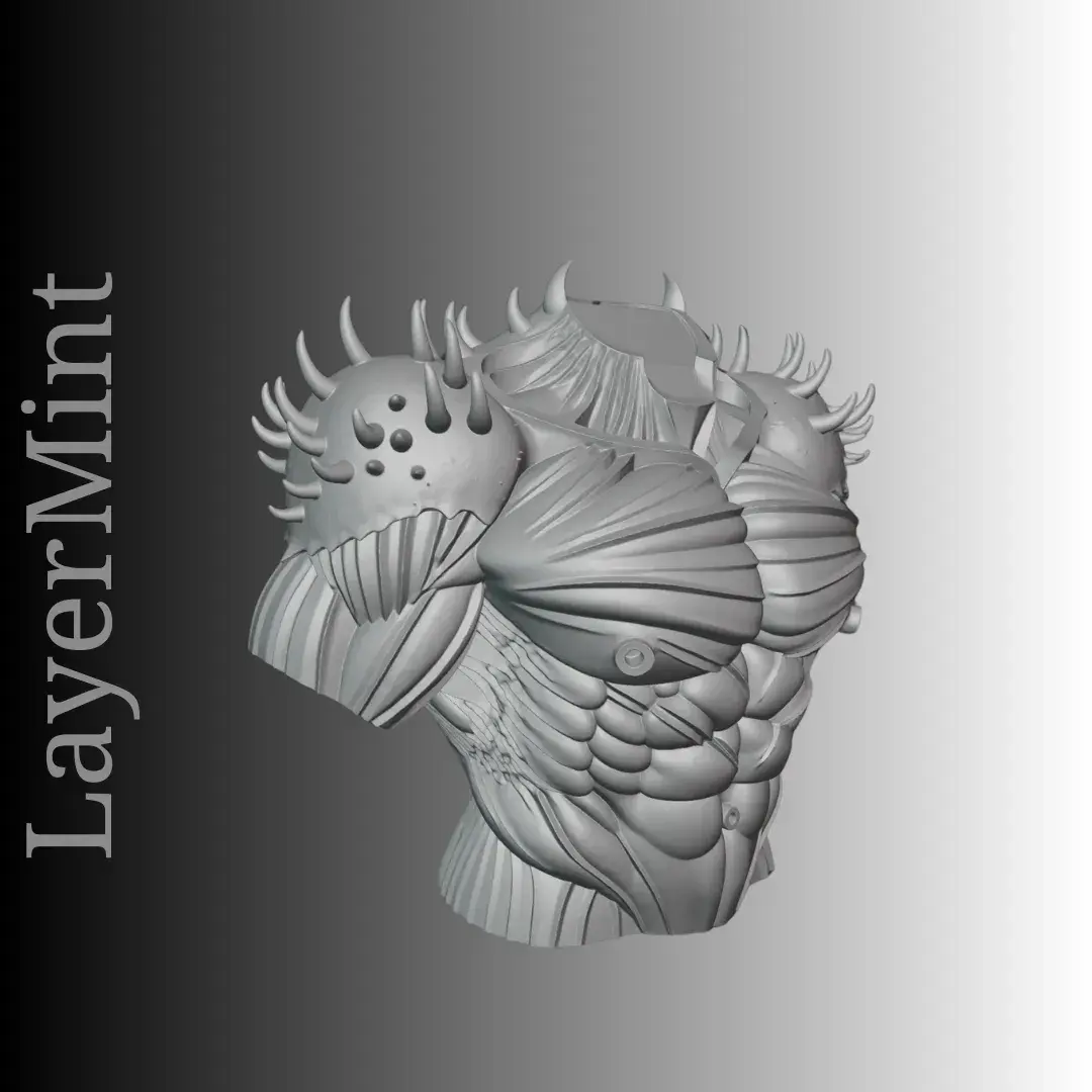 Cosplay STL Download - Spiked Demon Armor Torso High Detail Fantasy ...