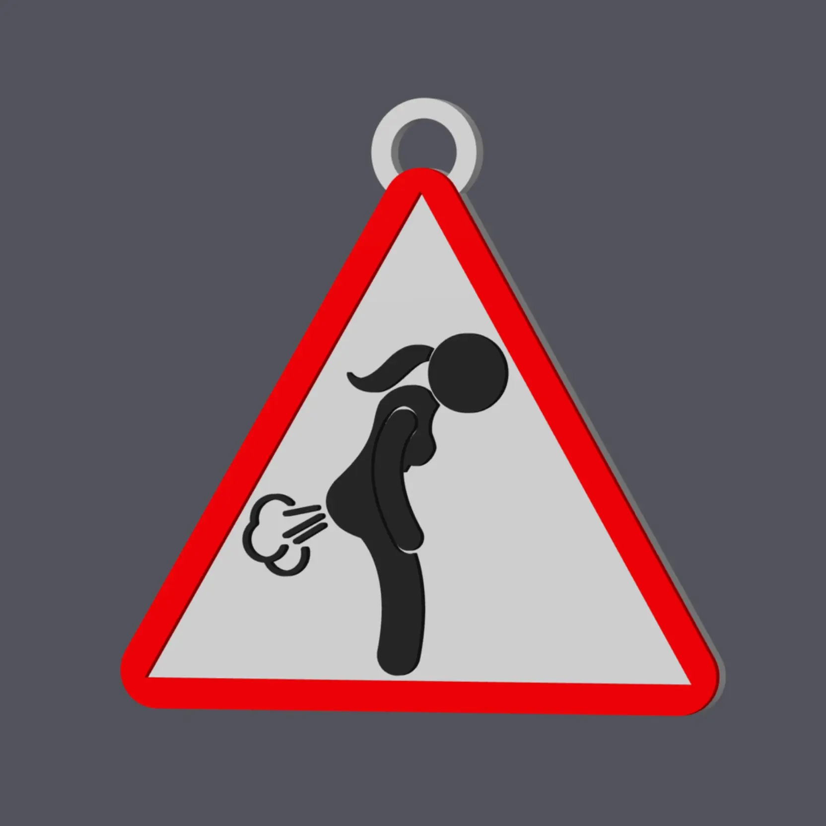 Jewelry & Accessories STL Download - Farting Warning/Danger Female ...