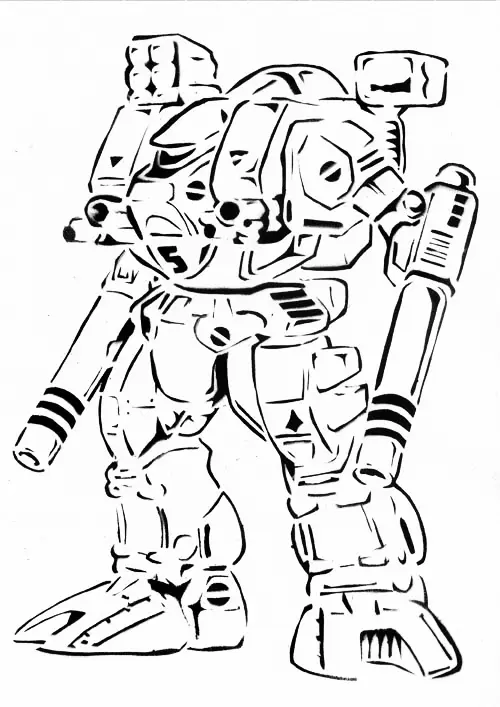 Robo Tech stencil | 3D models download | Creality Cloud