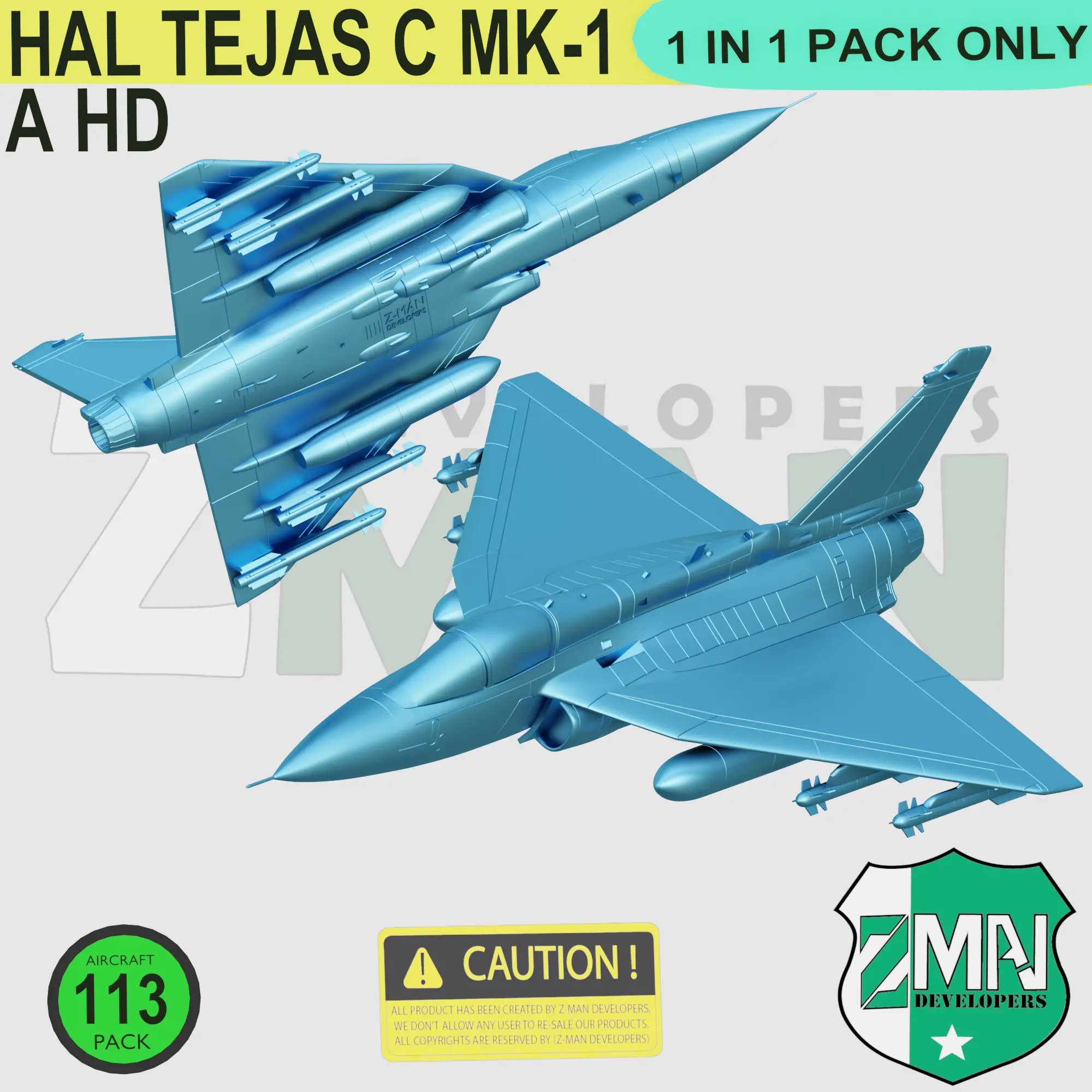 Drones & Aircraft STL Download - HAL TEJAS MK-1 (ASP) STYLE-Eby Z-MAN ...