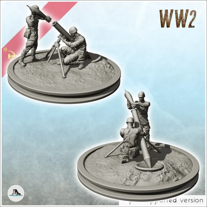 Other STL Download - Soviet mortar battery with two servants (17) - WW2 ...