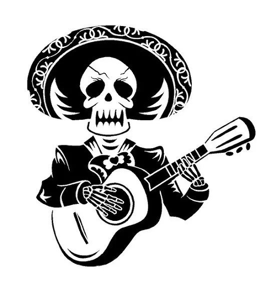 Free Digital Art STL Download - Mariachi Skeleton stencilby SMT_M 🦊