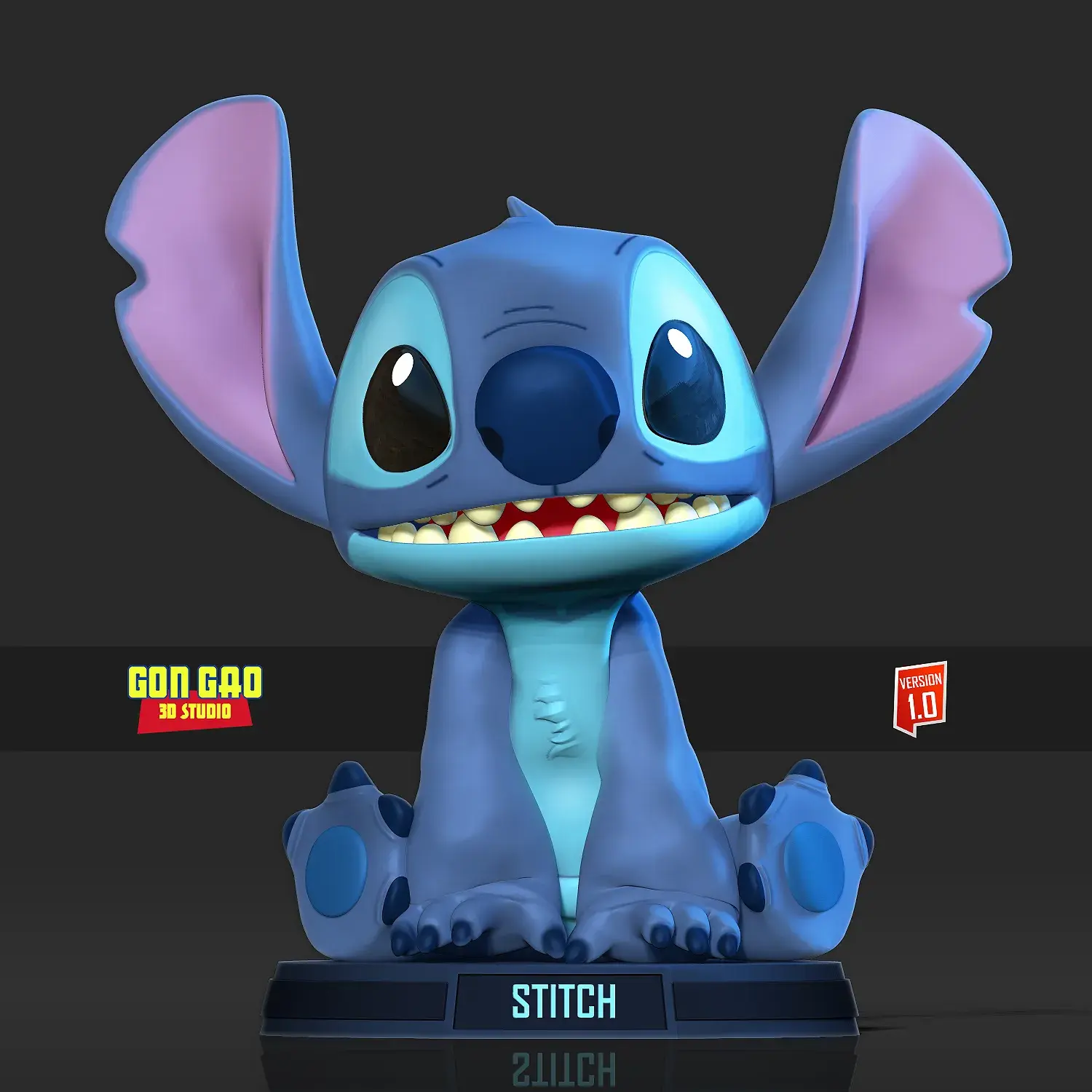 Sculptures & Artworks STL Download - Stitch Fanartby nlsinh