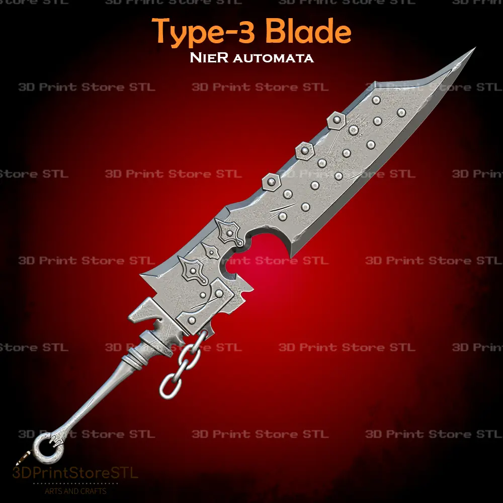 Cosplay STL Download - Type 3 Sword Cosplay Nier Automata - STL Fileby ...