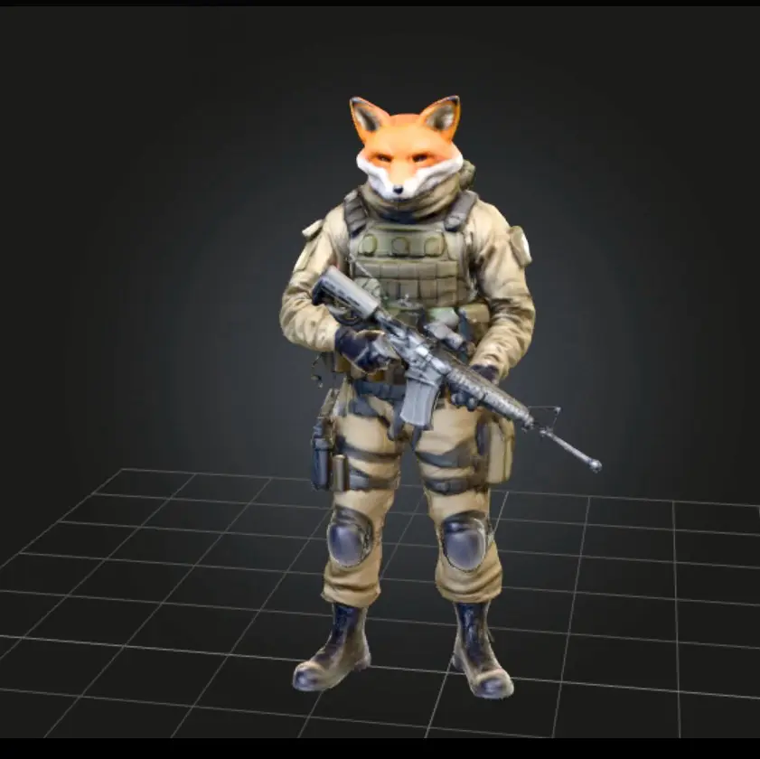 Characters & Creatures STL Download - Tactical fox 2by Foxtrot007