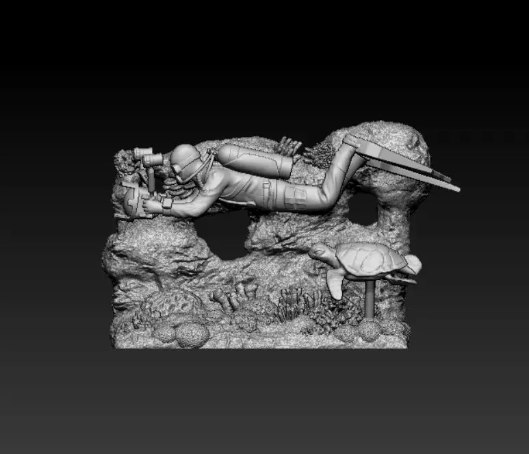 Characters & Creatures STL Download - AQUARIUM DIVER DIORAMAby ...