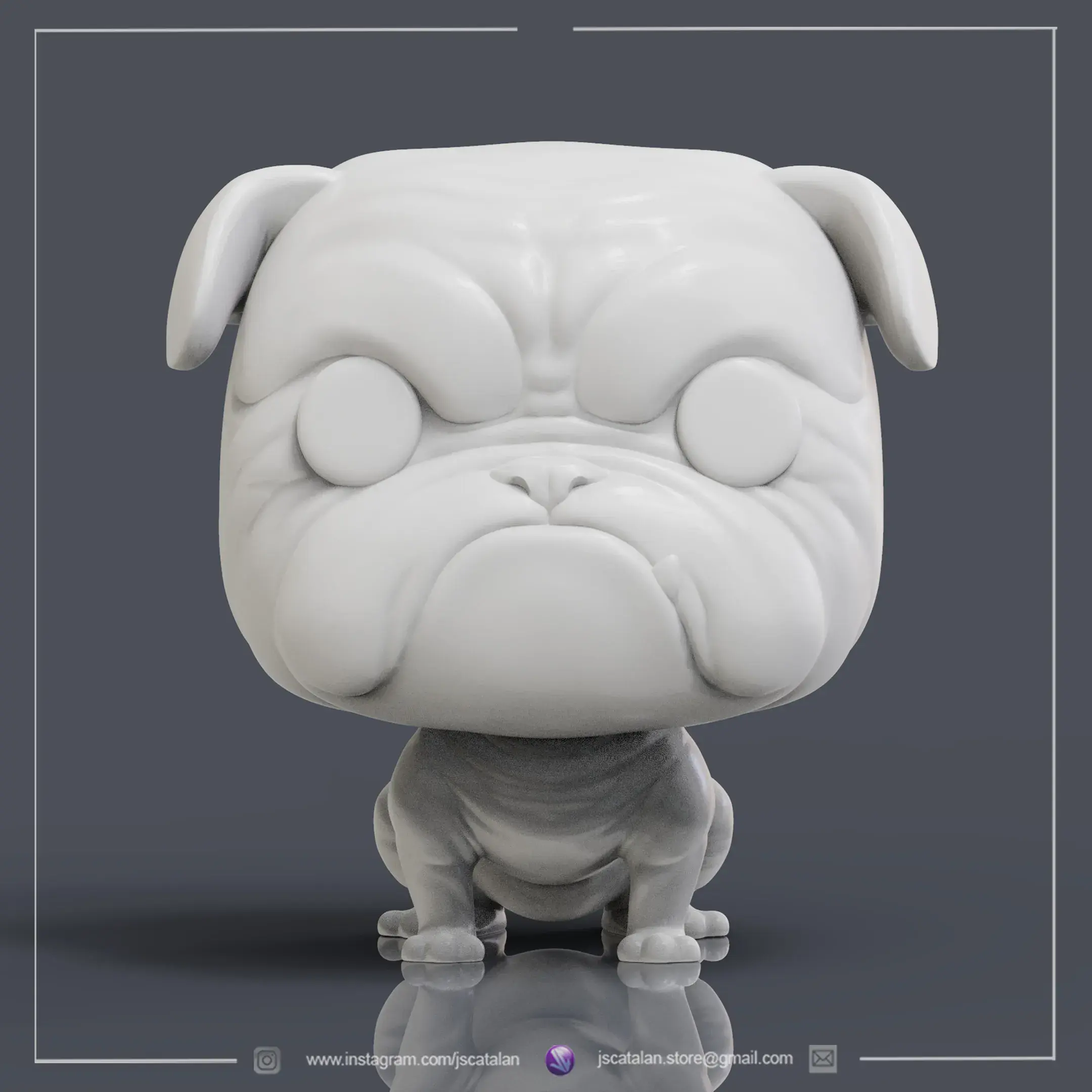 Other STL Download - Funko Dog V6 - England Bulldogby Jscatalan