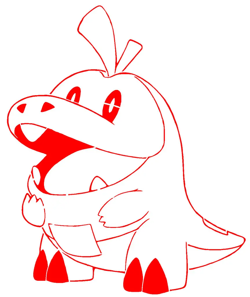 Free Digital Art STL Download - Fuecoco stencilby SMT_M 🦊