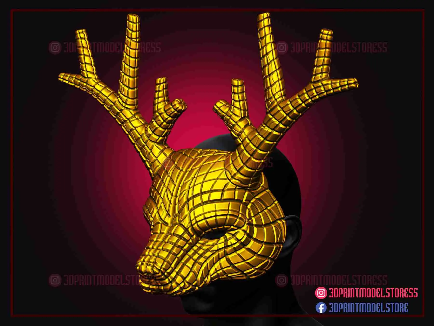 Squid Game Mask - Deer Vip Mask for Cosplay | 3D models download ...