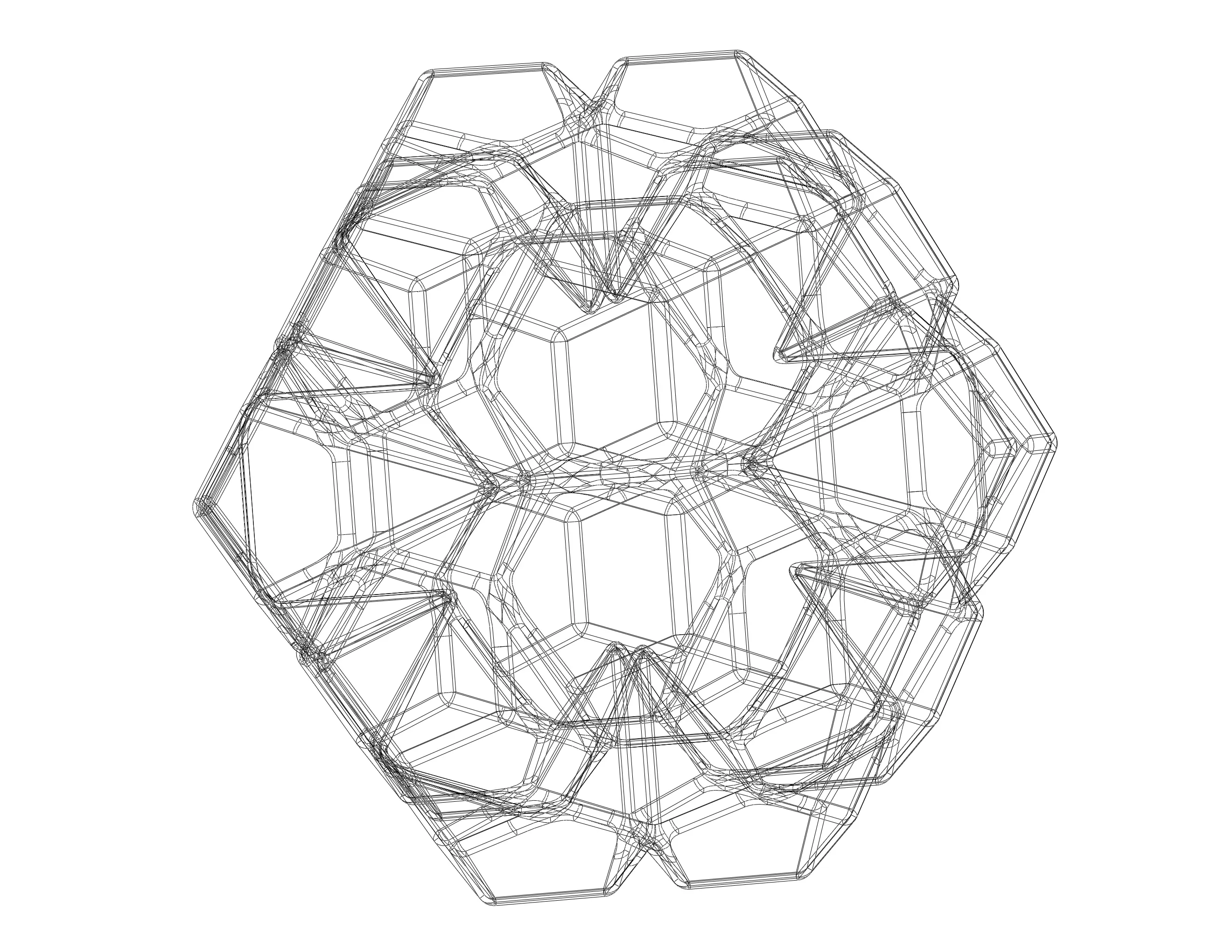 Wireframe Shape Penta Flake Dodecahedron | 3D models download ...