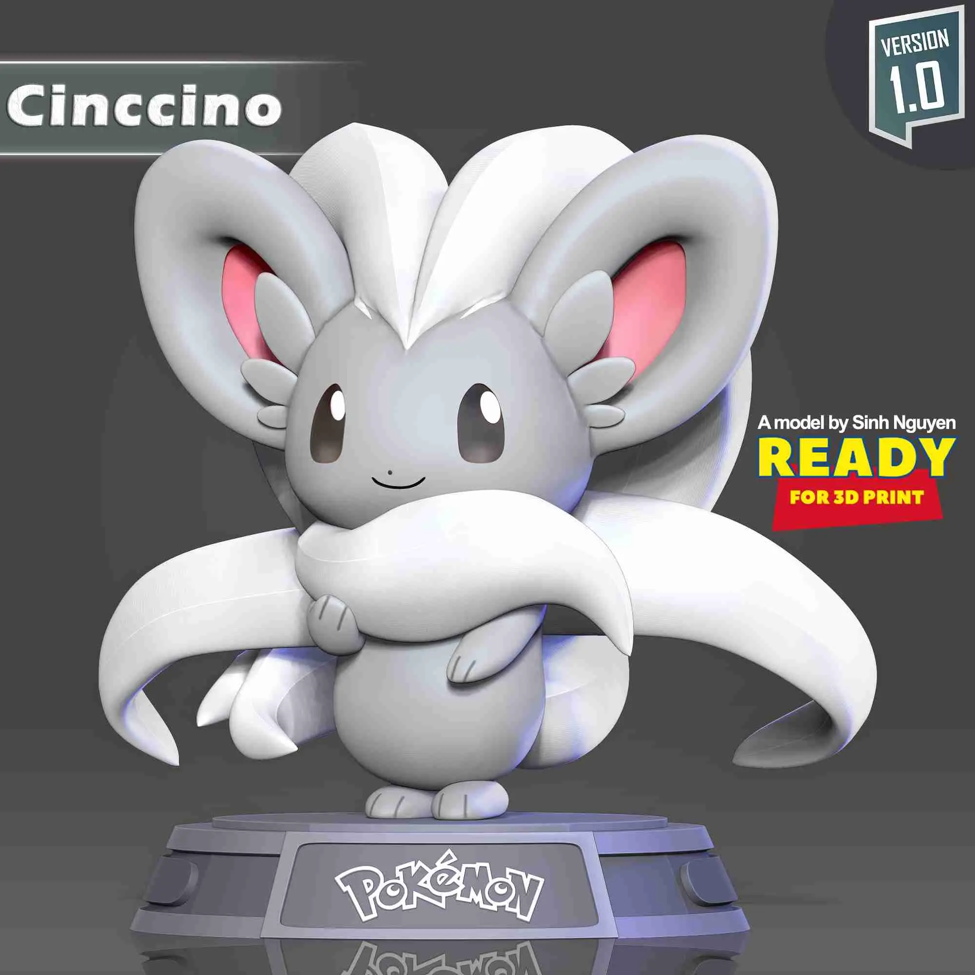 Other STL Download - Cinccino - Pokemon Fanartby nlsinh