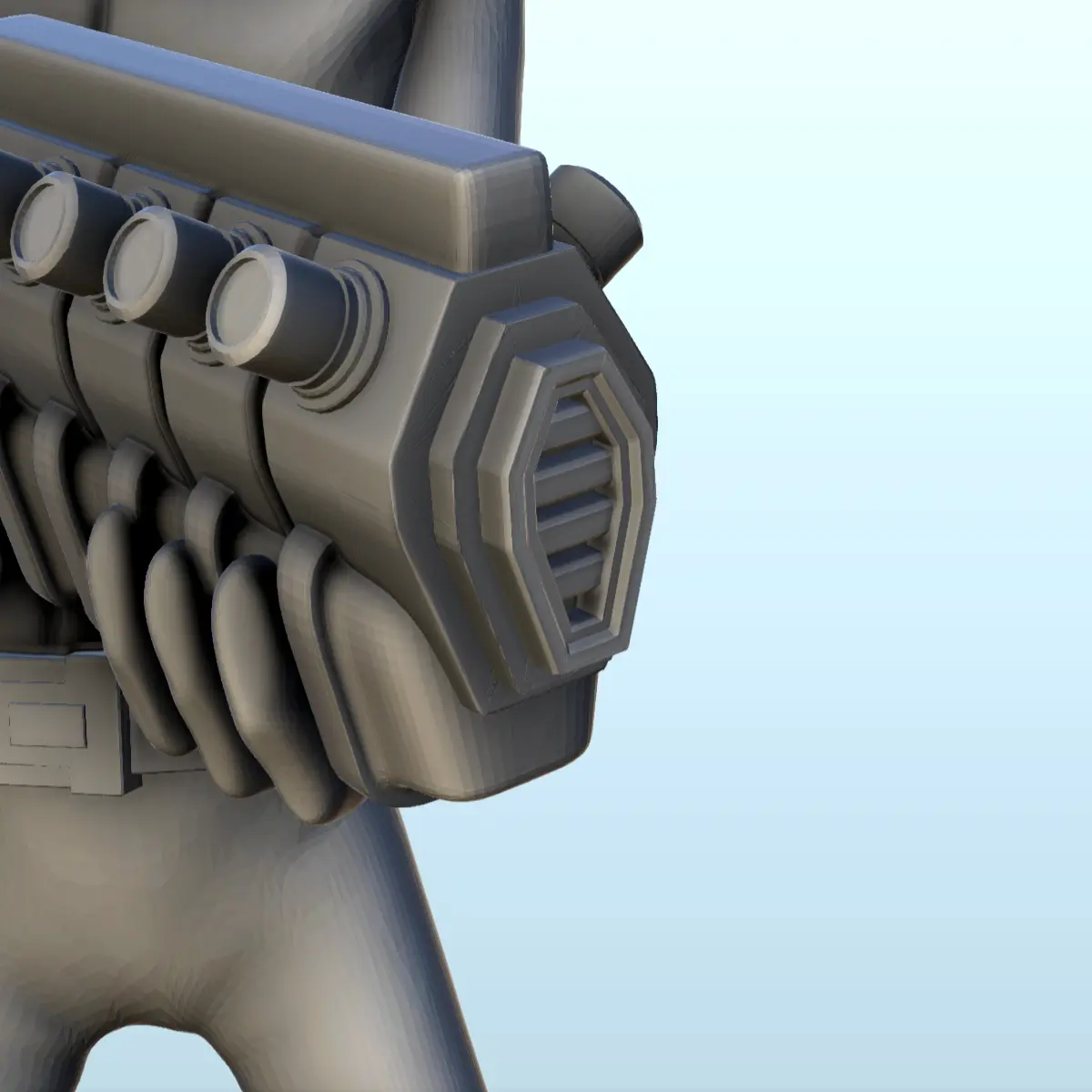 Characters & Creatures STL Download - Static alien soldier with space ...