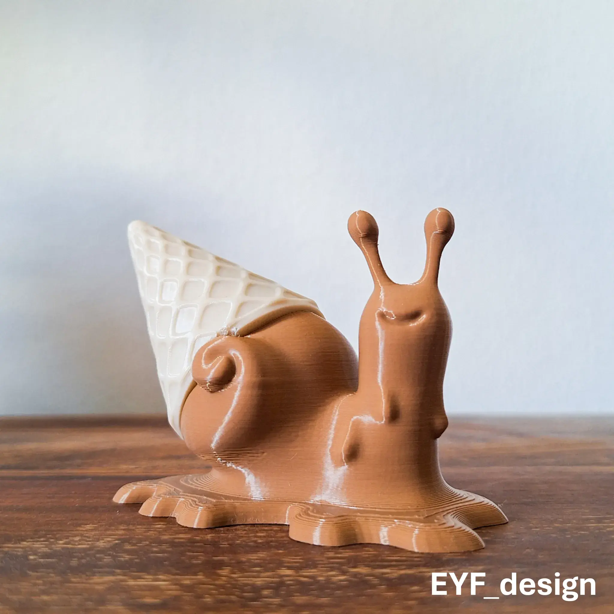 3D Printer Files | 3MF File | Snail Ice Cream Figure | Creality Cloud