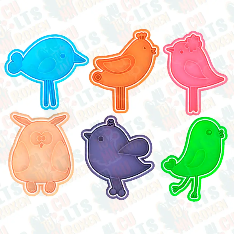 Home Decorations & Ornaments STL Download - Birds cookie cutter set of ...