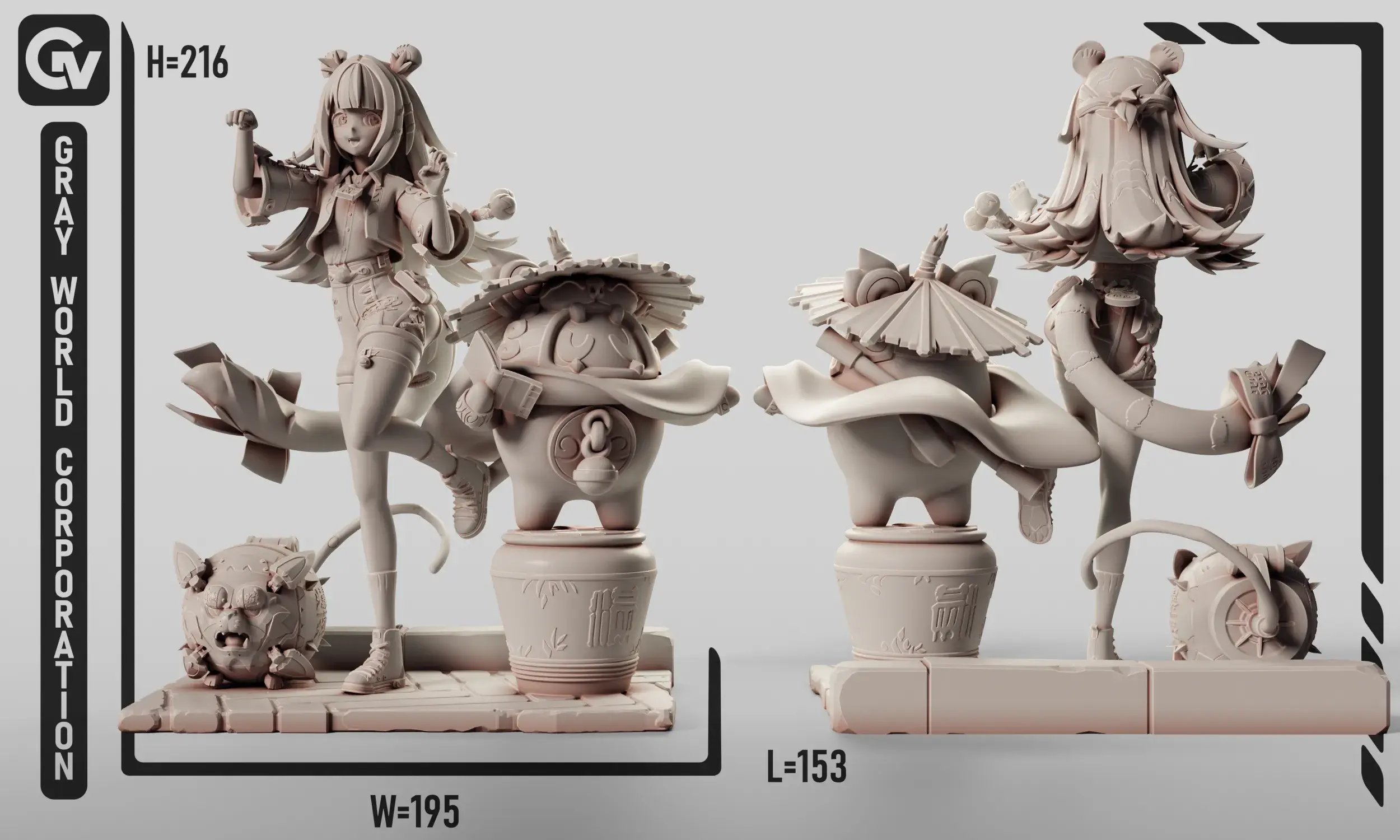 Characters & Creatures STL Download - Ju Fufu | Zenless Zone Zeroby ...