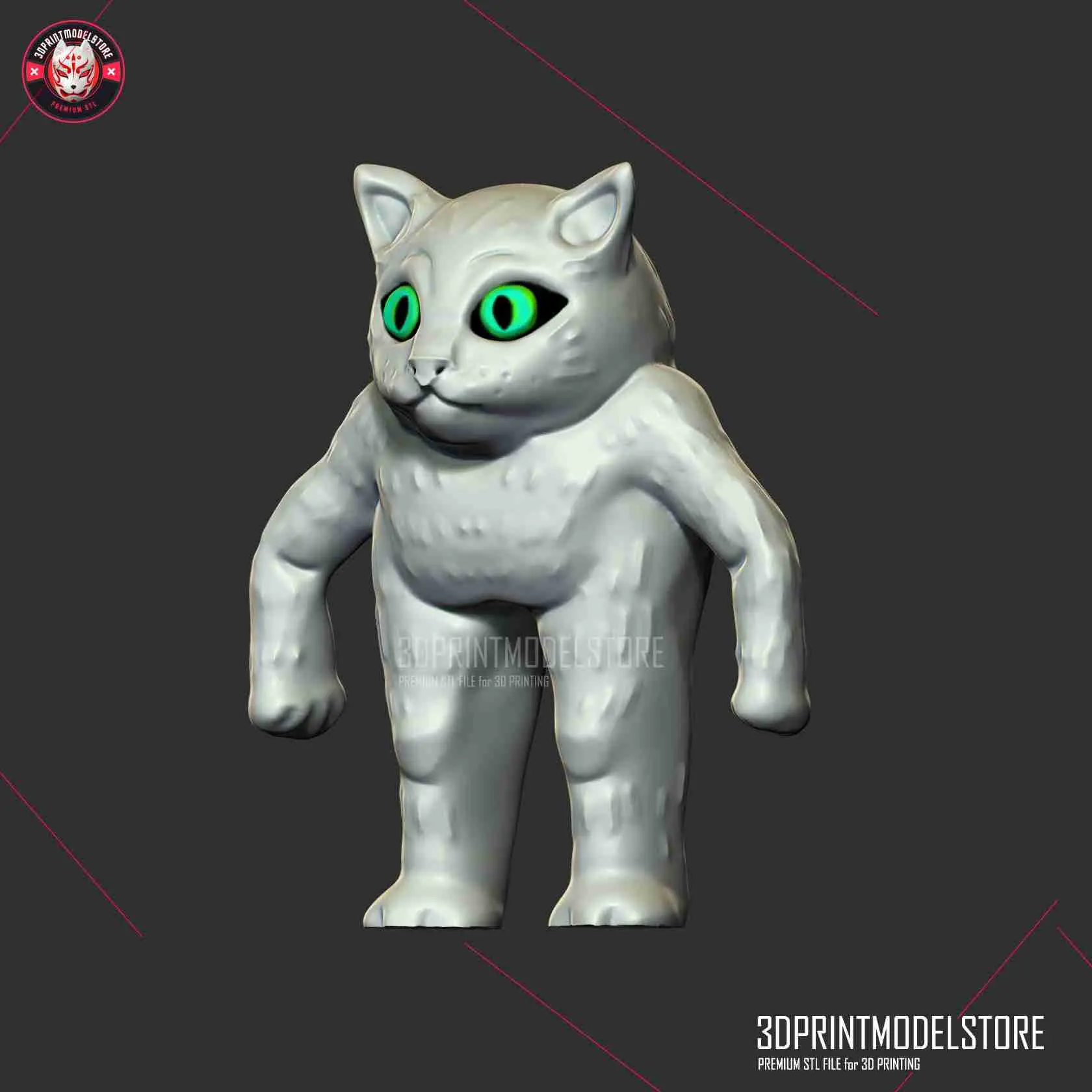 Meme Cat Miniature Bust Sculpture Toy | 3D models download | Creality Cloud