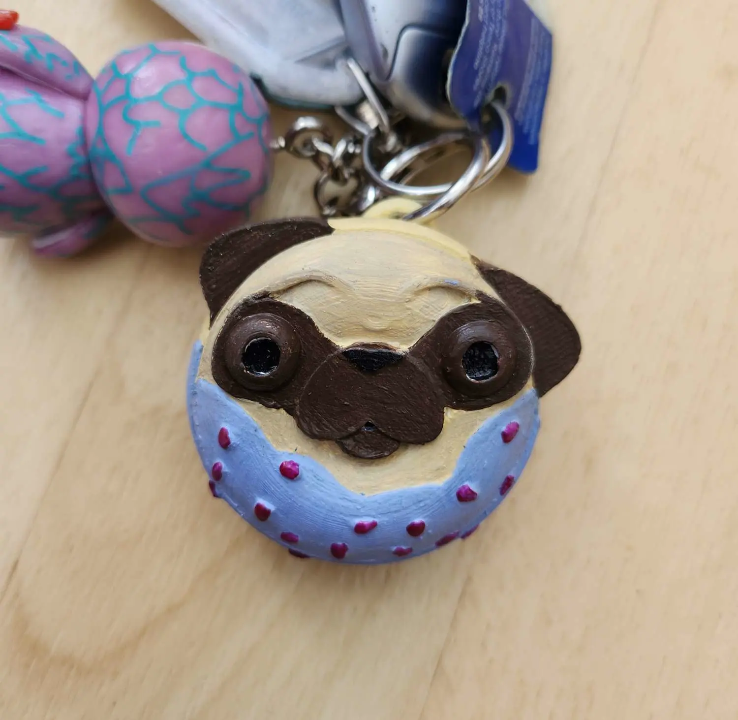 keychain box storage pug, dog charm | 3D models download | Creality Cloud