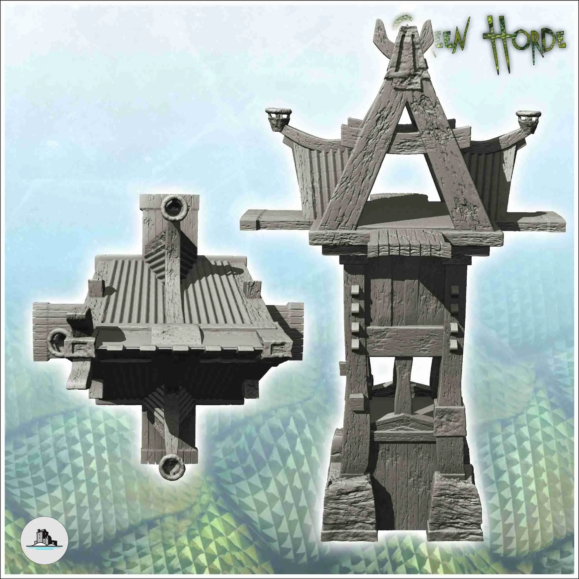 Other STL Download - Wooden and stone chaos tower with large open ...