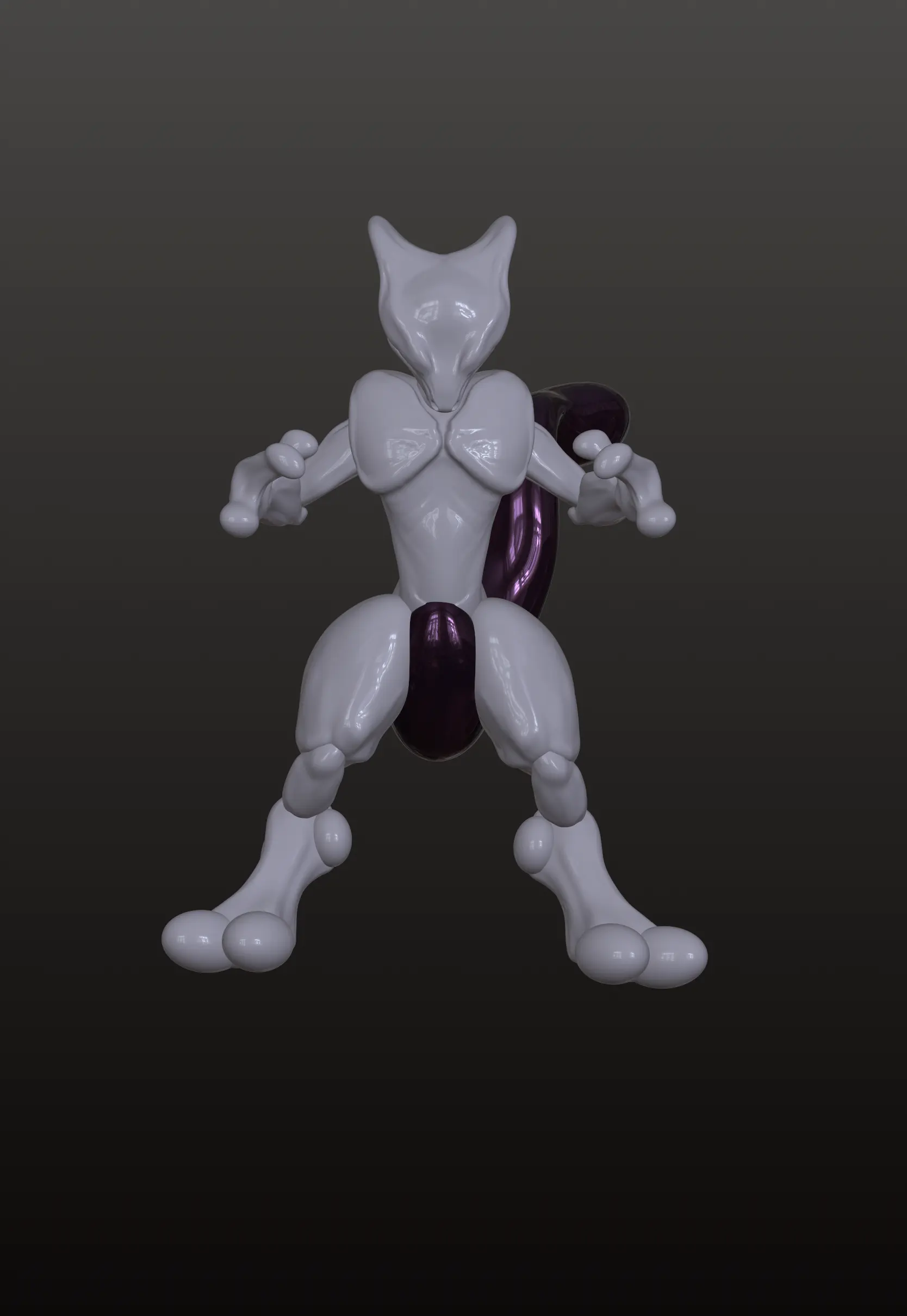 Characters & Creatures STL Download - Mewtwo Pokemon 150by Gaspar Arts (Gaspar Arts)